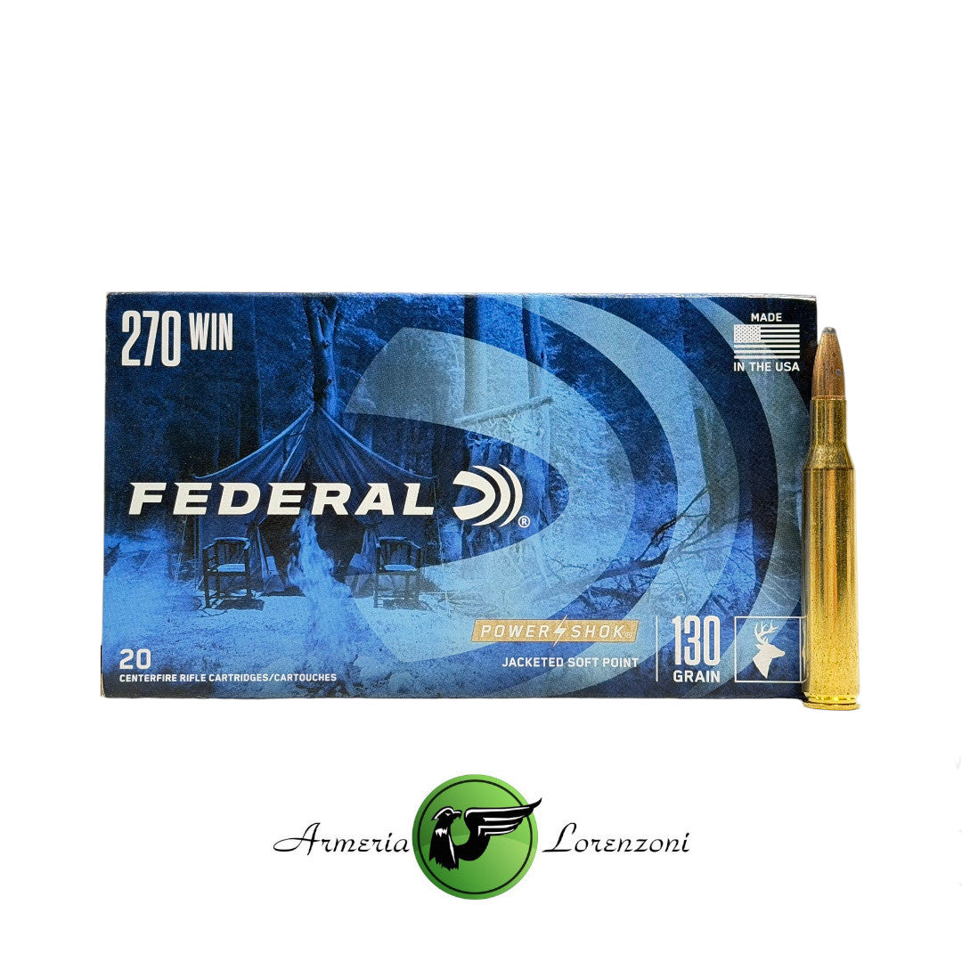 FEDERAL POWER SHOK 270 WIN 130 GRAIN 20 PZ #270A – Armeria Lorenzoni
